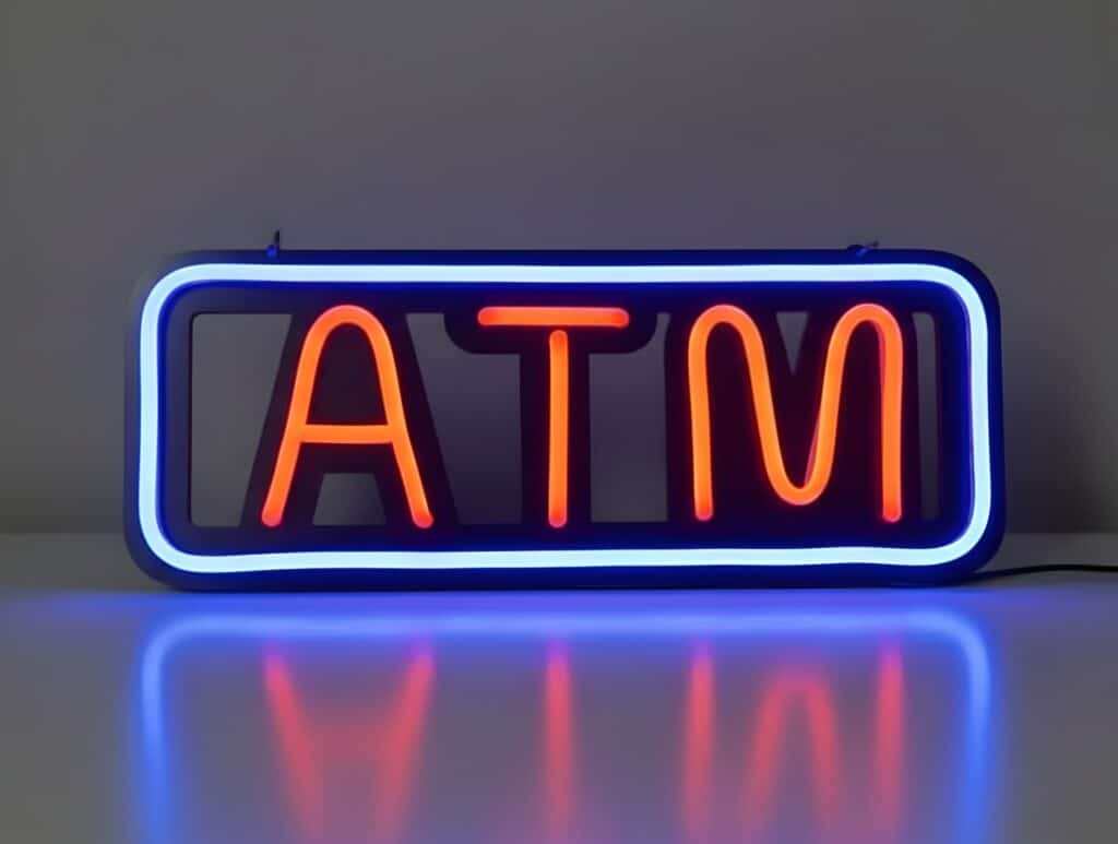 ATM Neon Sign (Blue)